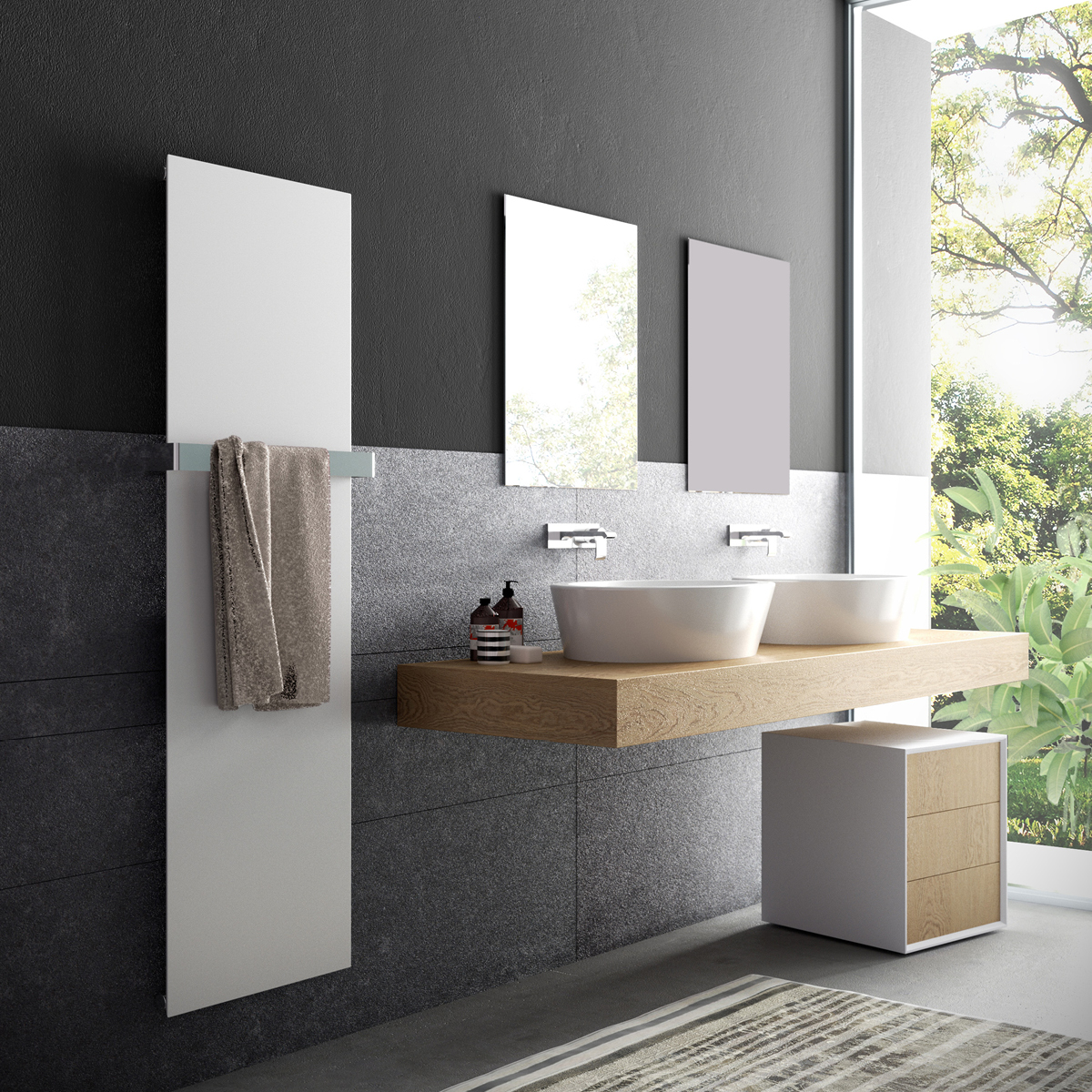 Designer radiator for bathroom Frame Plus | Cordivari Design